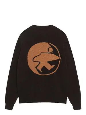 StÜssy X Our Legacy Work Shop Knitted Roundneck Sweater - Dark Brown Surfman