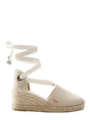 VISCATA Escala Canvas Espadrille Wedges Beige