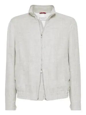 Brunello Cucinelli Brunello Cucinelli Diagonal Twill Bomber Jacket Yuta