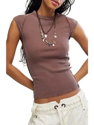 Free People Free People Cap Sleeve T-Shirt Brunette