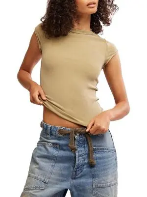 Free People Free People Cap Sleeve T-Shirt Python
