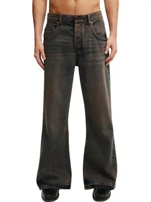 COTTON ON Baggy Bootcut Jeans Mocha