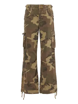 JADED LONDON Trooper Camo Straight-leg Trousers - Khaki