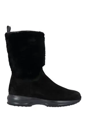 Hogan Ankle Boots In Leather - Black