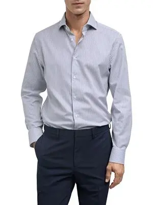 MANGO Thermoregulating Slim Fit Poplin Button-up Shirt