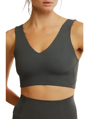 Free People FP Movement Never Better Crop Tank Dark Shadow