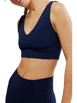 Free People Never Better Crop Tank - Midnight Navy