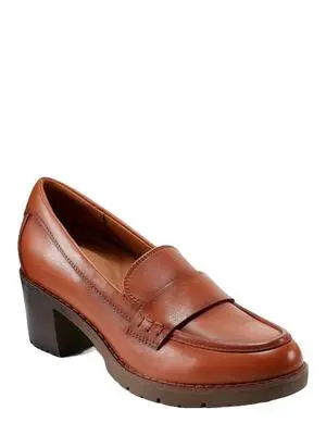 Easy Spirit Easy Spirit Charli Leather Loafer Medium Brown