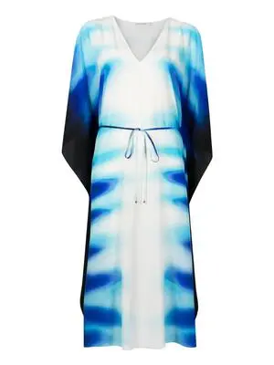 LENNY NIEMEYER Graphic-print Silk Dress - Blue