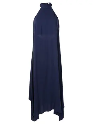 LENNY NIEMEYER Asymmetric-hem Halterneck Dress - Blue