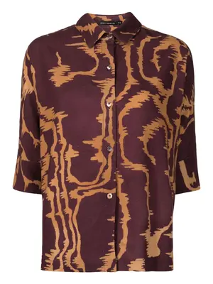 LENNY NIEMEYER Abstract-print Shirt - Purple
