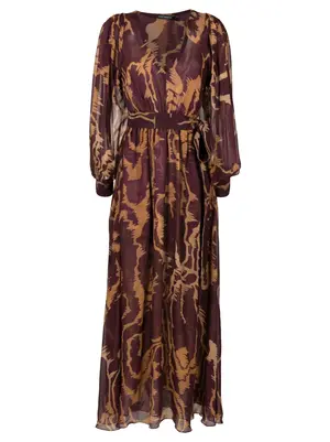 LENNY NIEMEYER Abstract-print Silk Dress - Purple