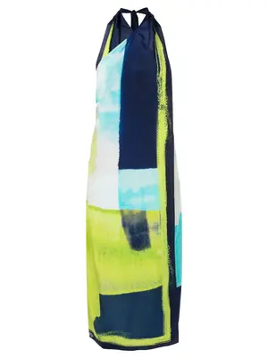 LENNY NIEMEYER Abstract-print Wraparound Dress - Green
