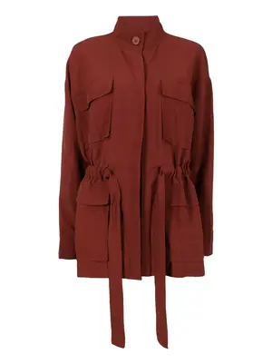 LENNY NIEMEYER Drawstring Shirt Jacket - Brown