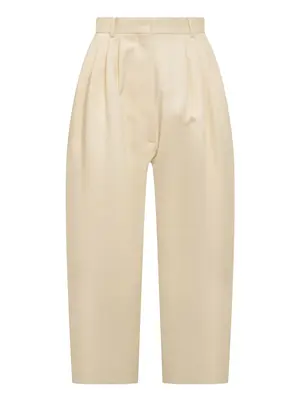 CALCATERRA Cropped Trousers - Neutrals