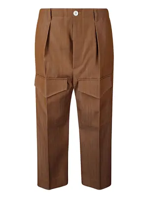 SETCHU Setchu Pleat-Detailing Straight Trousers