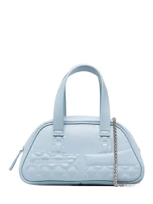 FORBITCHES Quilted Faux Leather Tote - Blue