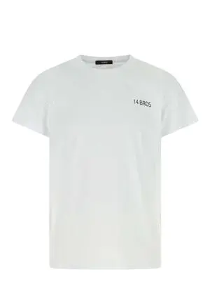 14BROS Printed Cotton T-shirt - White