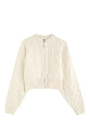 FRAME FRAME Cable-Knit Wool Cardigan