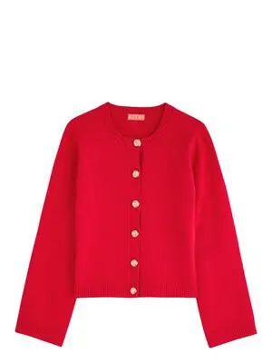 KITRI Cleo Knitted Cardigan - Red