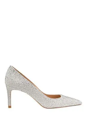 SWAROVSKI Stuart Weitzman Stuart Power Shine Pump - White
