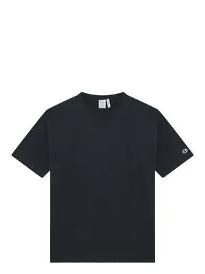 Champion Navy Cotton Crew Neck T Shirt - Blue