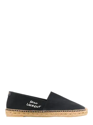 SAINT LAURENT Saint Laurent Canvas Logo Espadrilles