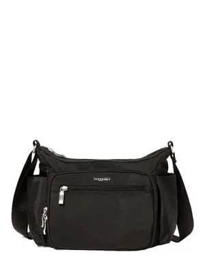 BAGGALLINI Crosstown Hobo Crossbody Bag Black