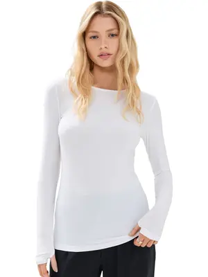 Beyond Yoga Classic Crewneck Pullover - Cloud White