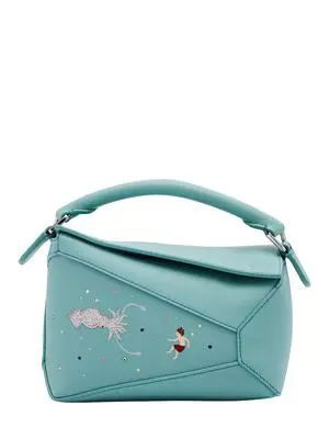 Loewe X Sunna Fujita Puzzle Edge Mini Shoulder Bag - Water