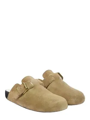 Isabel Marant Mirvin Shearling-lined Clogs - Beige