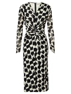 Diane Von Furstenberg Libra Printed Midi Dress - White