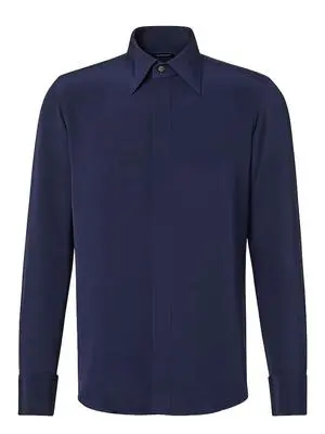 Thom Sweeney Silk Shirt - Blue
