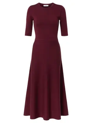 Gabriela Hearst Seymore Midi Dress - Burgundy