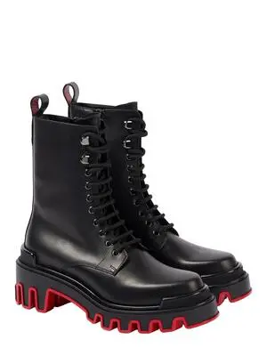 CHRISTIAN LOUBOUTIN Christian Louboutin Dune Trott Alta Leather Combat Boots