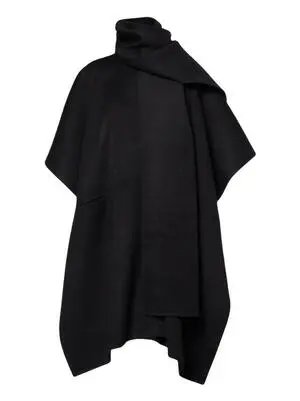 TOTEME Doublé Scarf-detail Wool Coat - Black