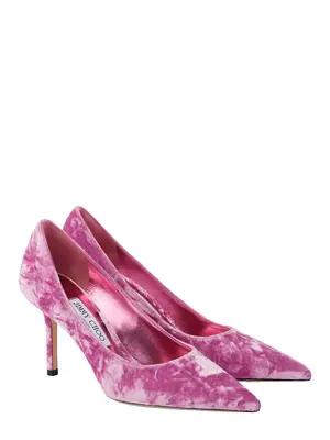 JIMMY CHOO Love 85 Velvet Pumps - Pink
