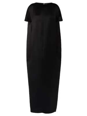 Khaite Webster Satin Maxi Dress - Black