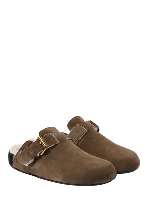 Isabel Marant Mirvin Shearling-lined Clogs - Brown