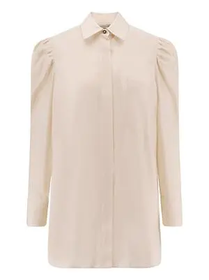 Max Mara Faraday Long Cotton Shirt - Beige