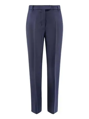 Max Mara Fatina Viscose And Cotton Trousers - Blue