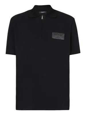 Balmain Cotton Polo Shirt - Black