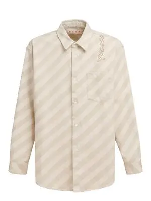 Marni Striped Buttoned Shirt - Neutrals