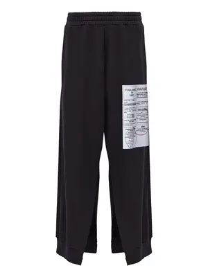 MAISON MARGIELA Numbers-motif Flared Trousers - Black
