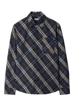 Burberry Checked Shirt - Grey