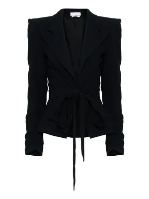 SAIID KOBEISY Tailored Crepe Jacket - Black