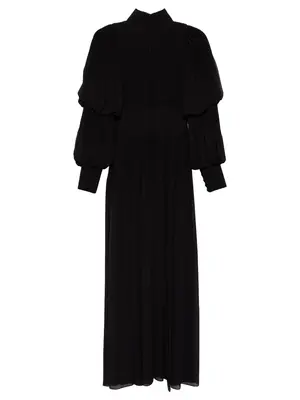 SAIID KOBEISY Pleated Midi Dress - Black