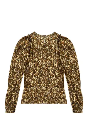 ISABEL MARANT Zarga Leopard Print Blouse