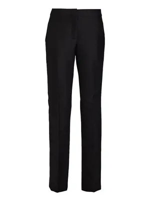 Moschino Cotton-twill Bootcut Trousers - Black