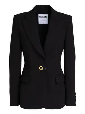 Moschino Crepe Blazer - Black